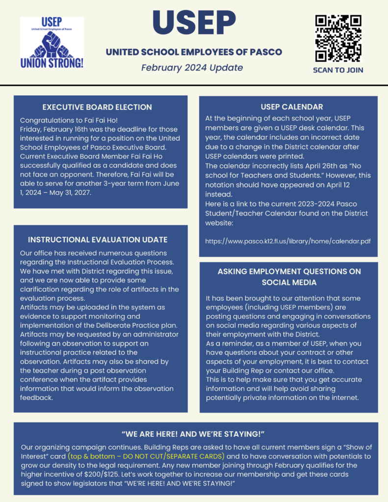 February 2024 Update – USEP